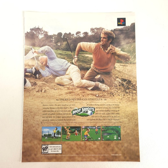 Sony | Art | Vintage Hot Shots Golf 3 Playstation 2 Video Game Print Ad ...
